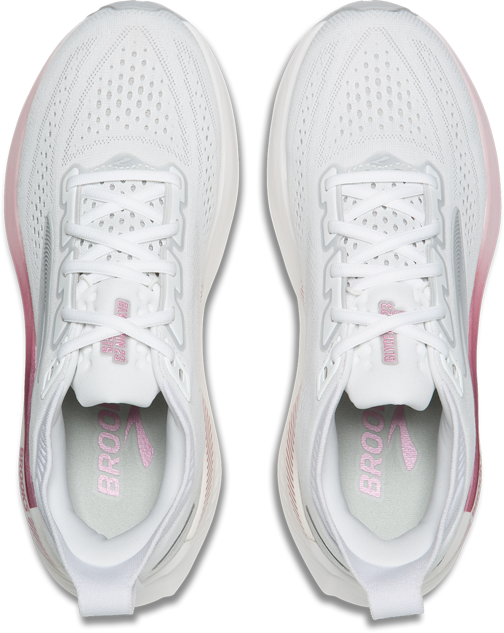 Brooks Womens Glycerin GTS 23 - White/Harbor Mist/Metallic – Run North West