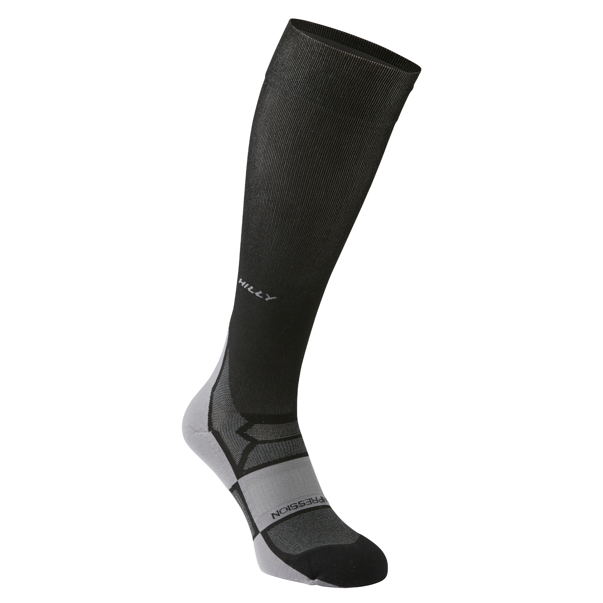 Hilly Pulse Compression Sock - Black/Grey – Run North West