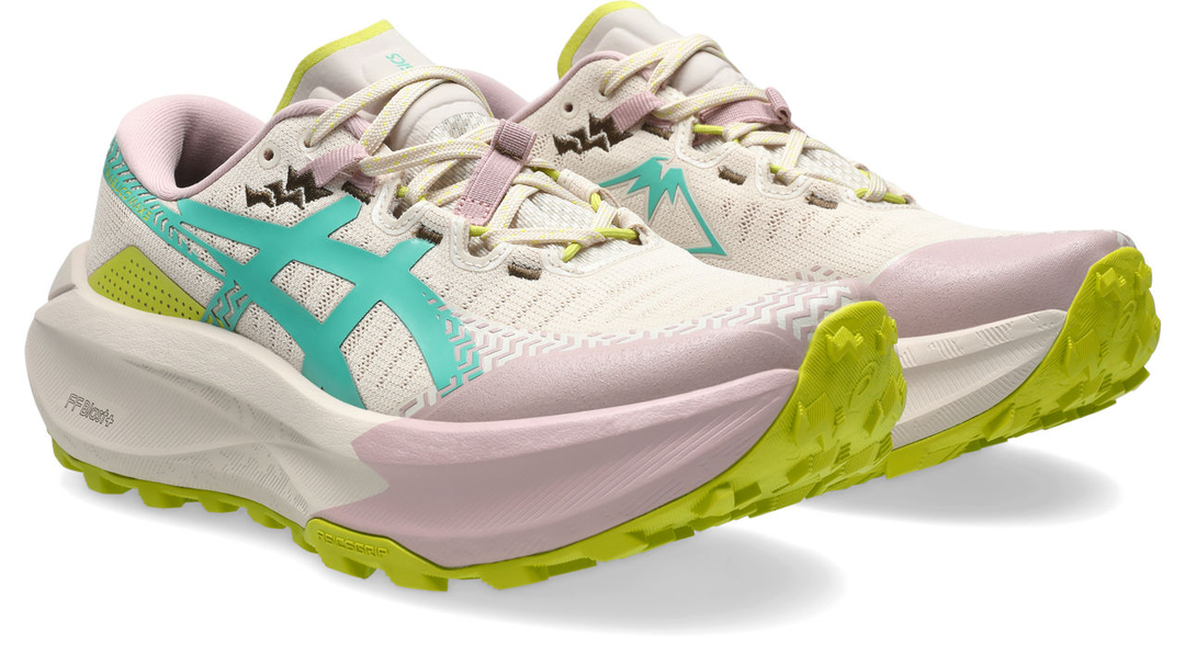 Asics Womens Trabuco Max 5 - Mineral Beige/Aurora Green | Run North West